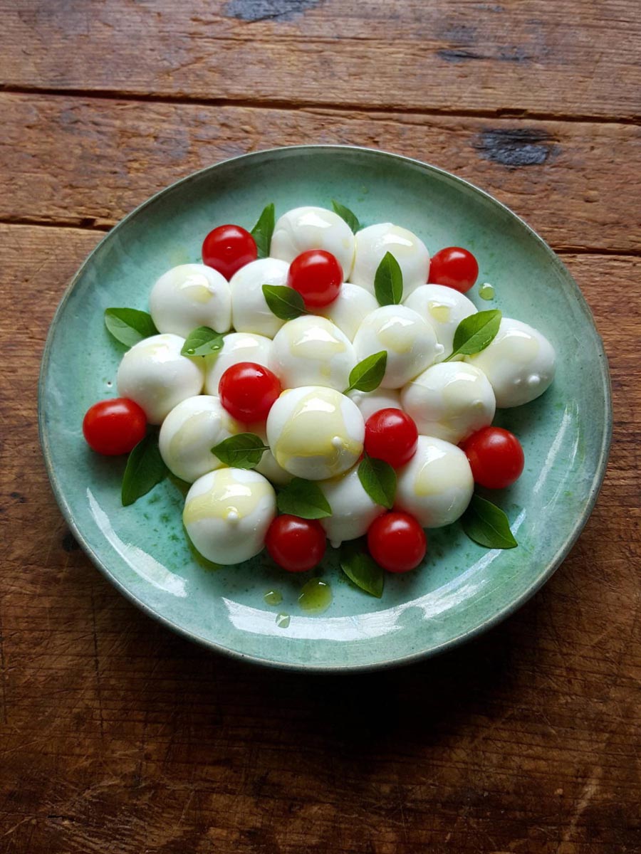 Buffalo mozzarella is richer in calcium and lower in cholesterol
