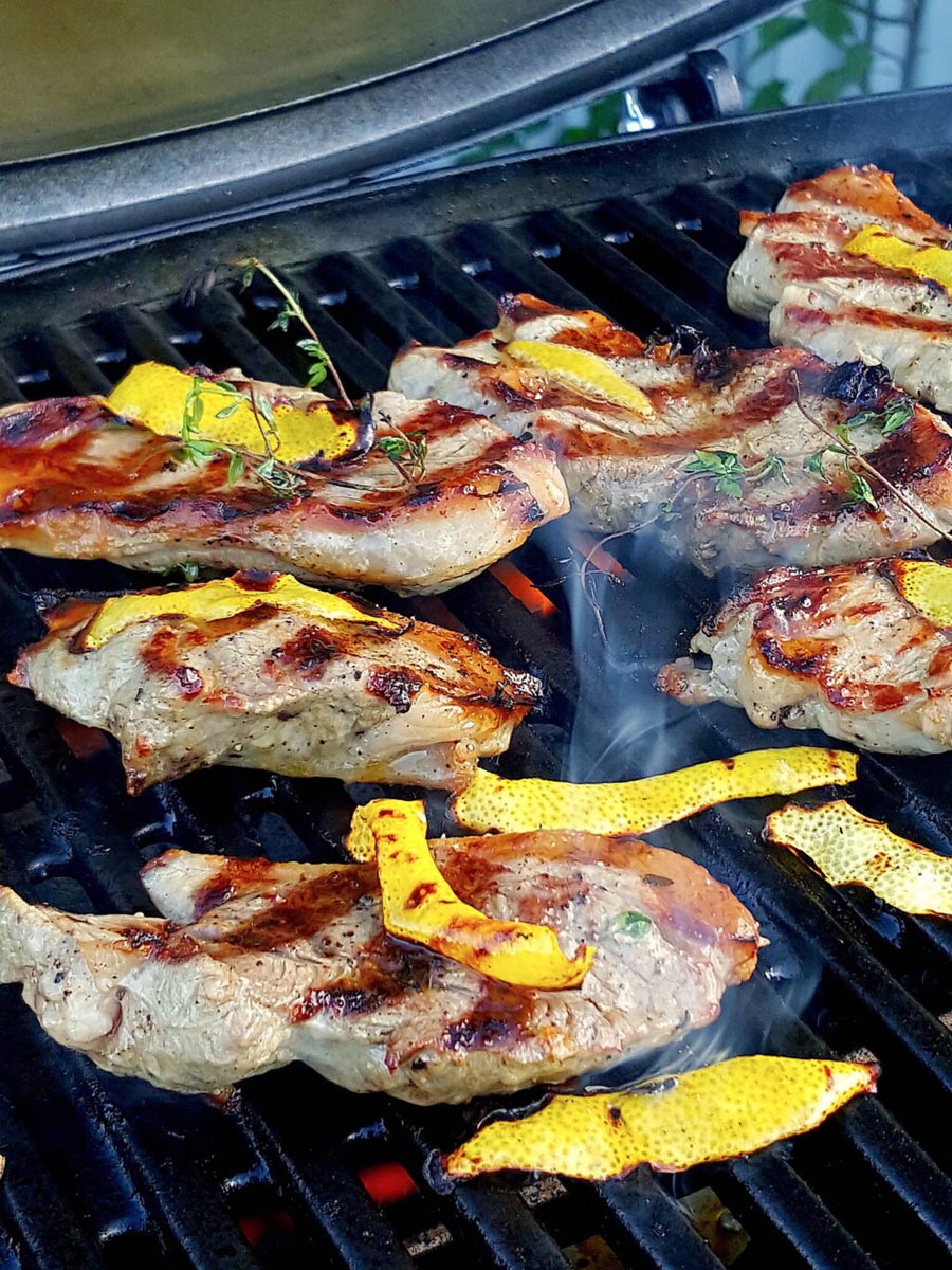 Barbecued Lamb Leg Steaks with Lemon - Shared Kitchen
